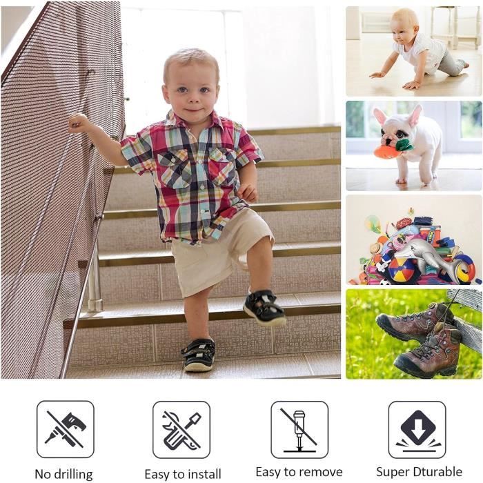 Filet De Protection Pour Escaliers, 3 Mètre Filet De Sécurité, Filet De ...