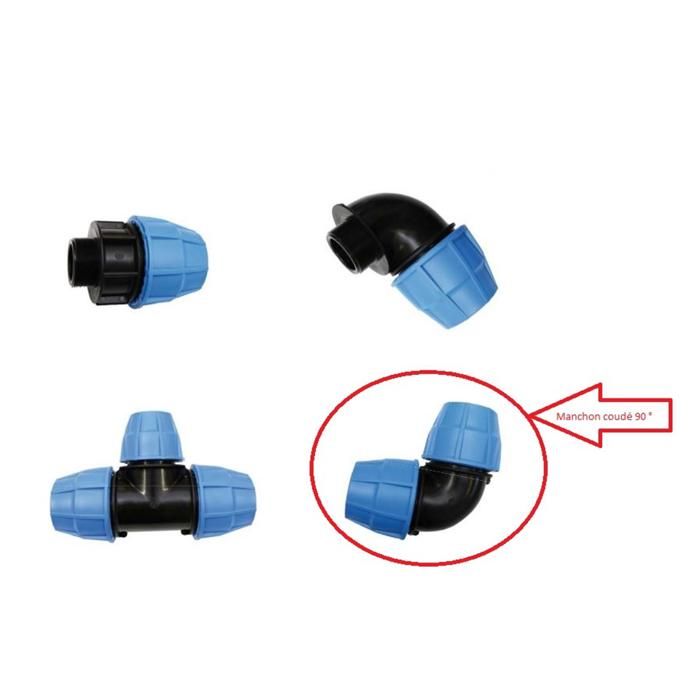Manchon coudé D20 polypropylène 1012020 - Cdiscount Jardin