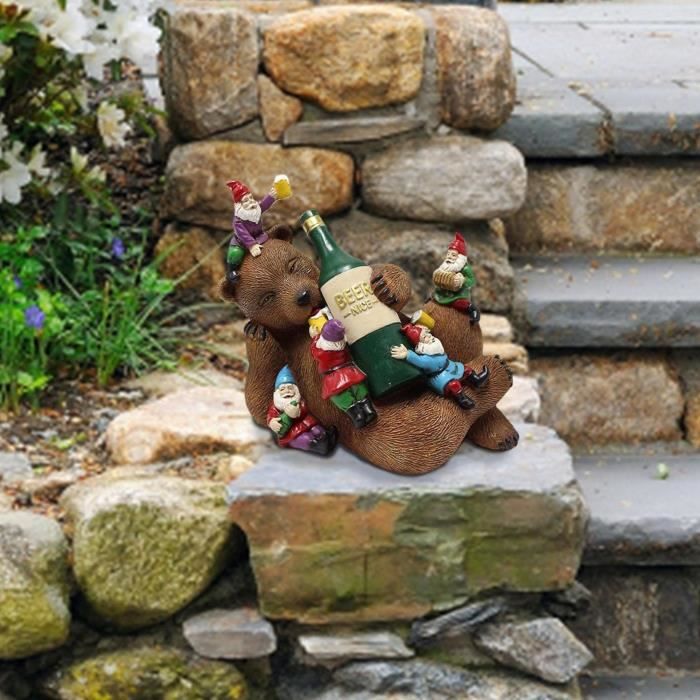 Statue De Gnome Ivre - Statue Drôle De Nain Ivre | Décor De Nain De ...
