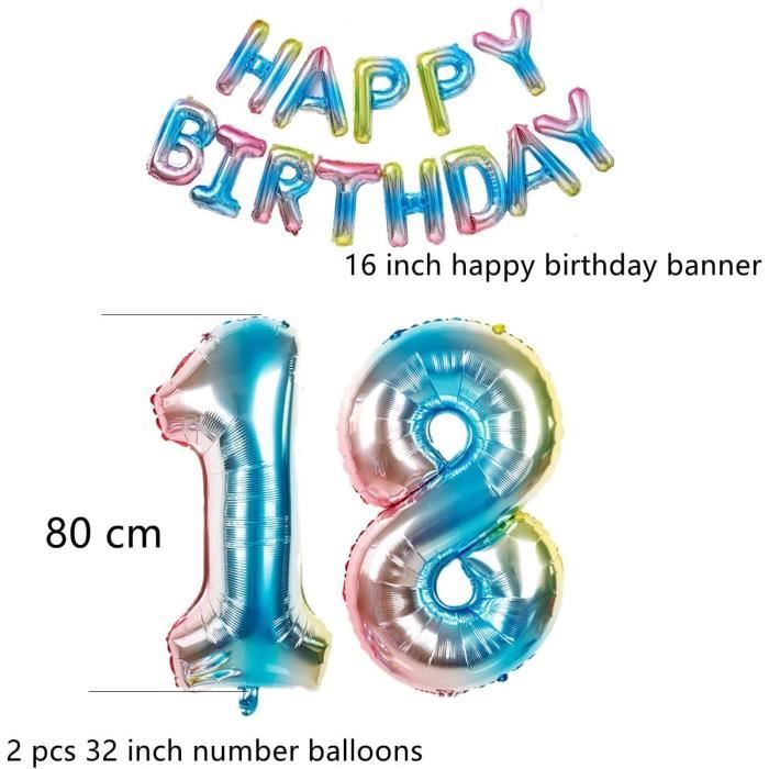 Ballon 18 Ans Anniversaire Fille Rose Decoration Anniversaire Fille 18 ...
