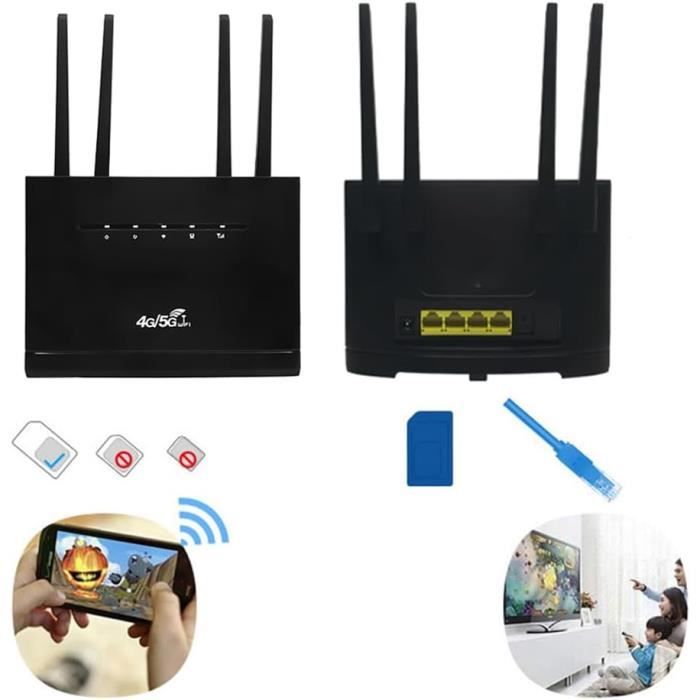 Luernas Routeur Sans Wr710 Modem Routeur 4G Lte 4 Antennes Externes ...