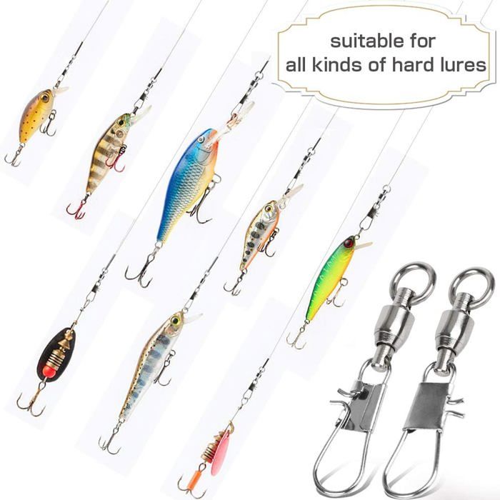 Émerillons de pêche avec Verrouillage encliquetable roulement à Billes ...