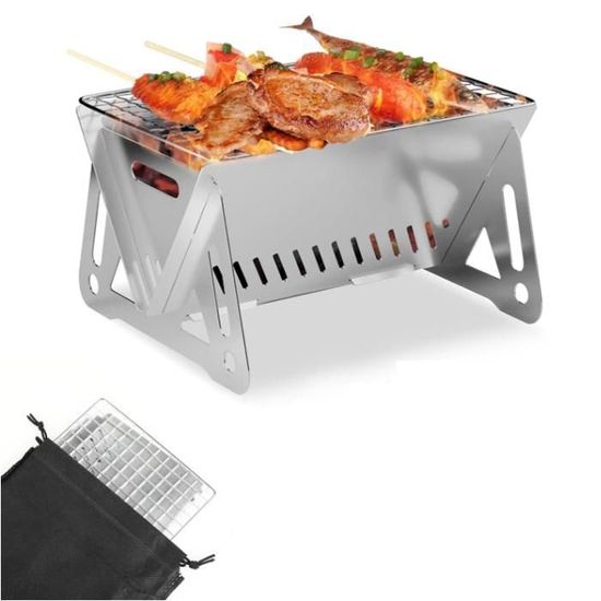 Barbecue Portable-Mini Barbecue-Barbecue Pliable,BBQ,21×16×13cm, Acier ...