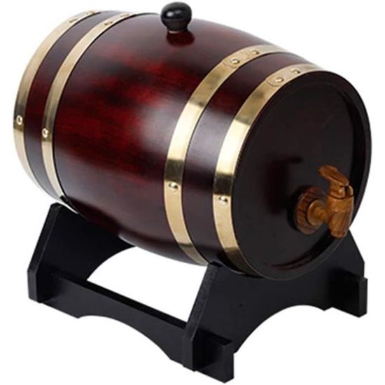 Baril de chêne pur 10 l en bois de chêne vintage pour le stockage ou le ...
