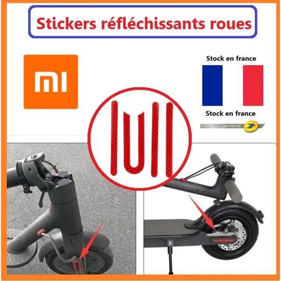Stickers réfléchissants Xiaomi M365 1S ESSENTIAL PRO - Rouge ...