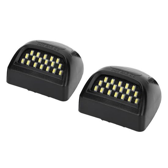 Dilwe feu d'immatriculation à LED 2 pièces lumière de licence 18 LED ...