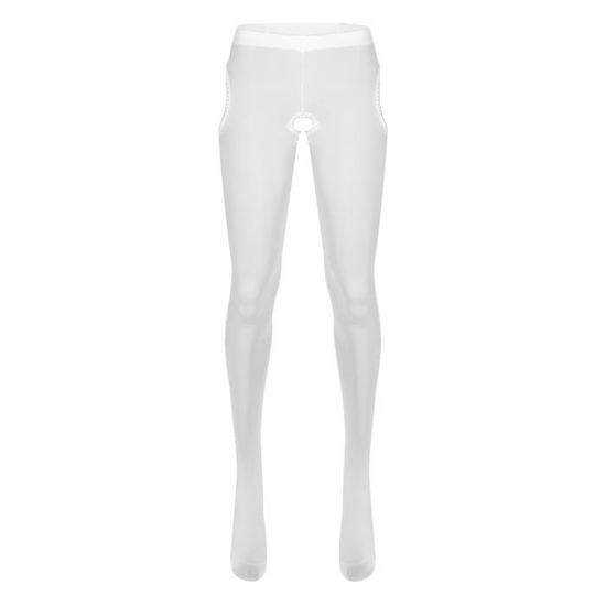 Bas - mis-bas, Collants extensibles sans entrejambe pour femmes - Blanc ...