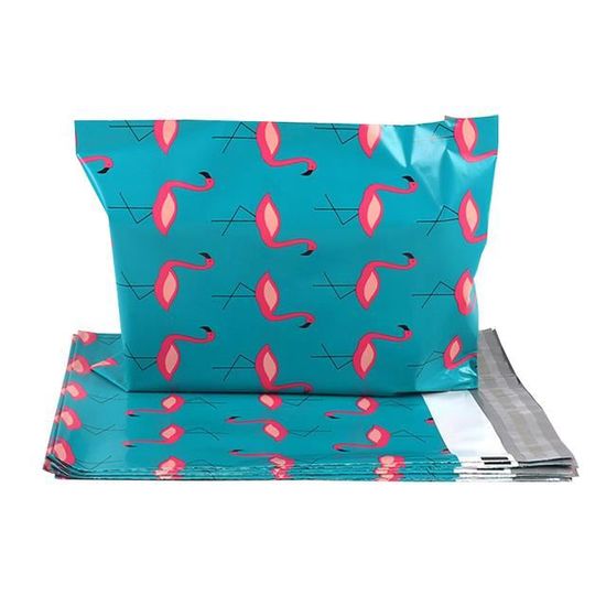 ENVELOPPE,Blue Flamingo--Sacs de courrier Poly 10x13 pouces, lot de 10 ...
