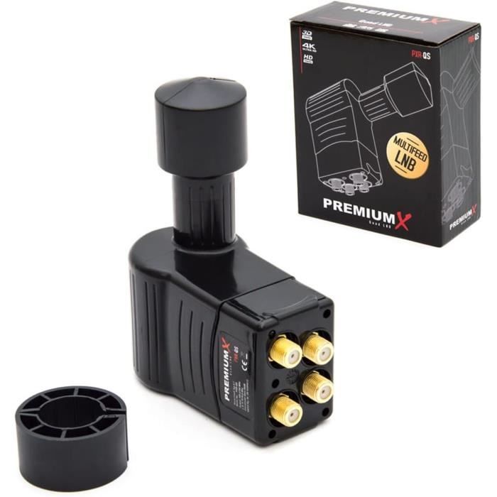 PremiumX Rocket Quad LNB PXR-QS Sat pour 4 participants 3 ° degrés Multifeed Slim Narrow LMB ...