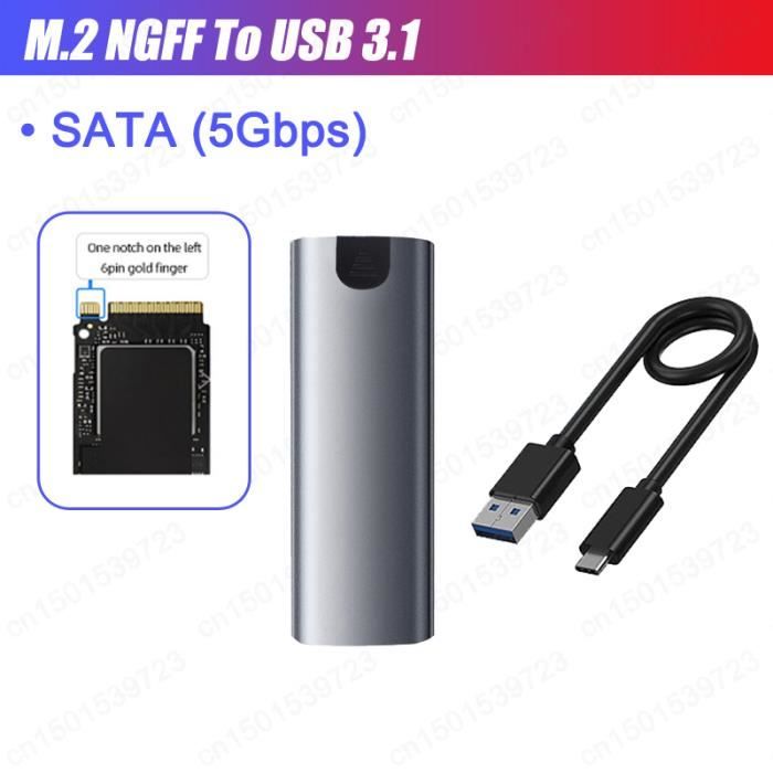 USB - Boîtier M2 NVMe SSD 10Gbps HDD Box, M.2 NVcloser SSD vers USB 3.1 ...