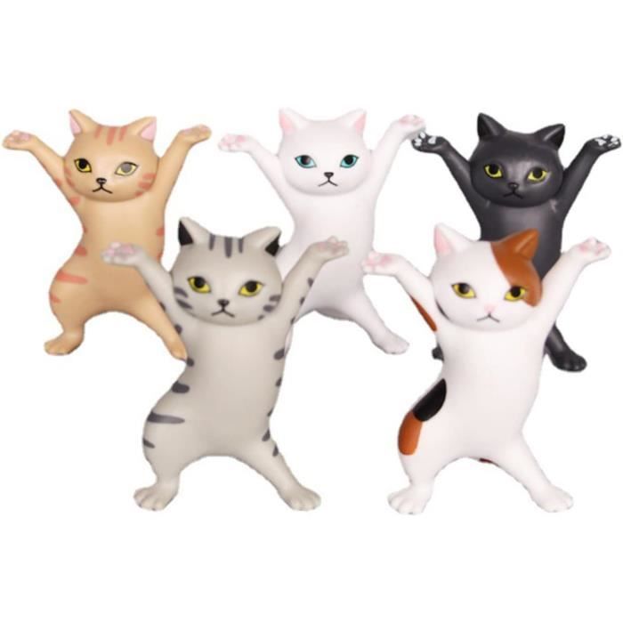 Figurines Miniatures - Chats Dansants - PVC - Décoration de Bureau - 5 ...