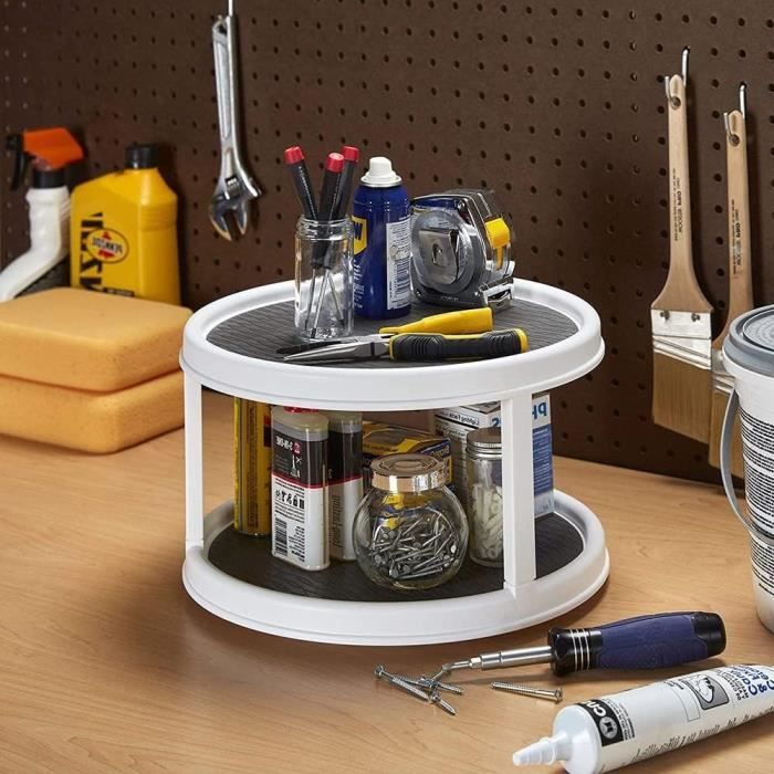 Étagère à épices 2 niveaux Susan - Marque Susan - Plateau tournant rond ...