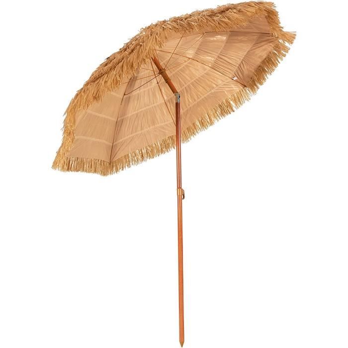 Parasol 2M en Paille de PP,Parasol Rond Pliant Exotique,Parasol de ...