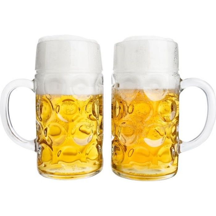 Van Well set de 2 pichets doseurs 1 litre grande chope de bière avec ...