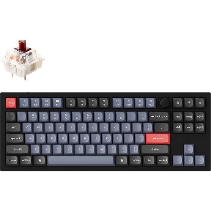 Keychron Q3 TKL Clavier mecanique personnalise 75% avec Bouton ...