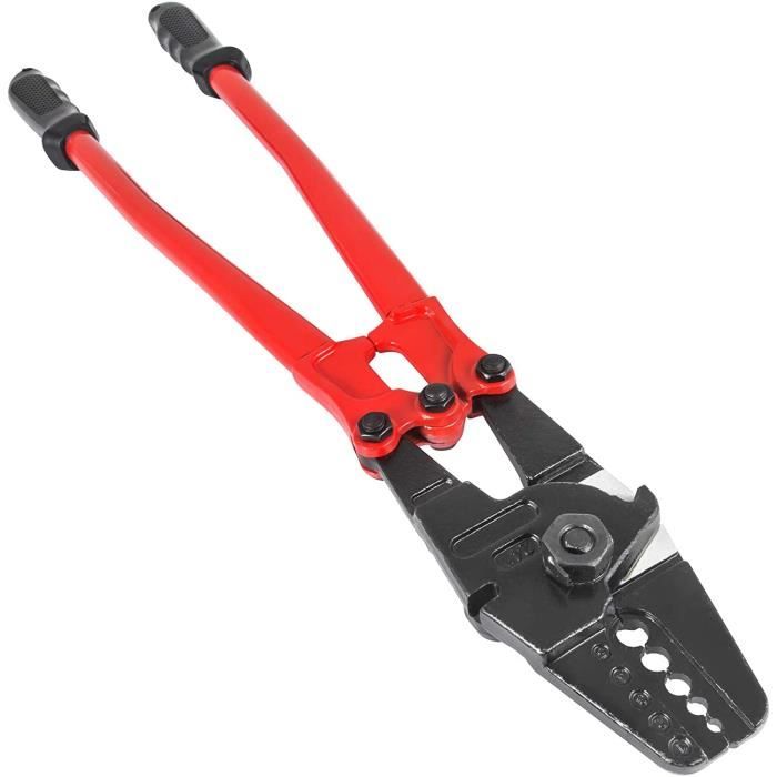 Pince à Sertir Hydraulique 24", Pince Coupe Cable Acier Allié, Pince à Sertir 5 Rainures pour ...