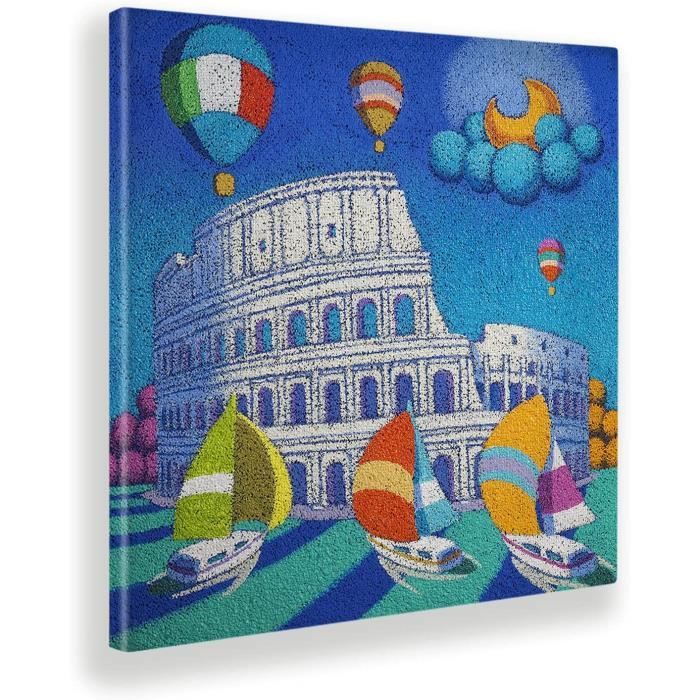 Cadre - Stefano Calisti - Rome, colisée - Toile - Prêt à accrocher ...