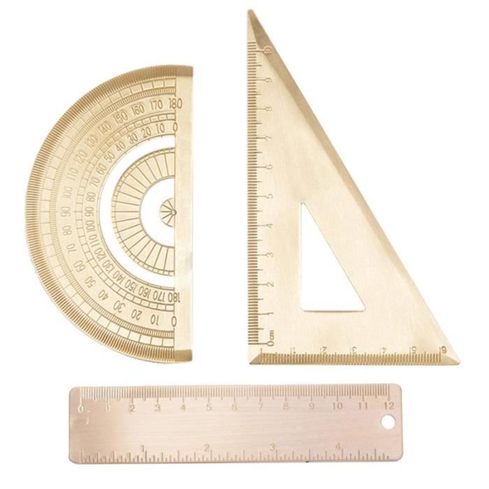 Regle - equerre,Règle de Triangle de dessin 1 ensemble,rapporteur de redressement de mesure de ...