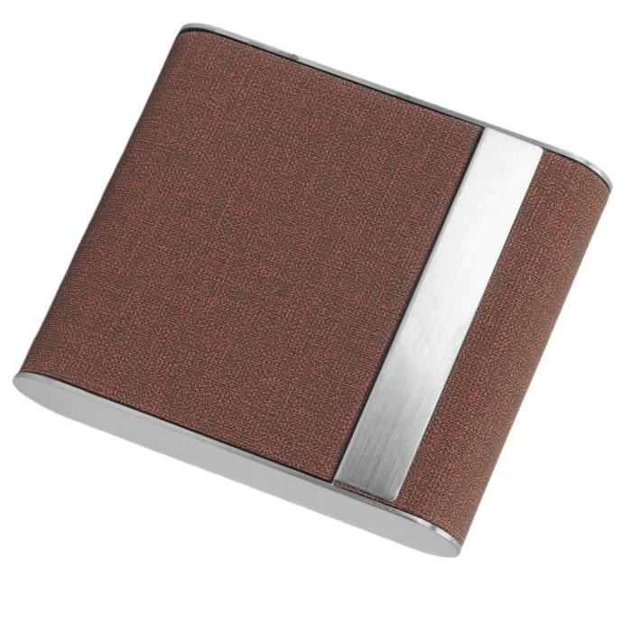 Cikonielf Cigarette Case, Brushed Stainless Steel 20 Capacity Rounded ...