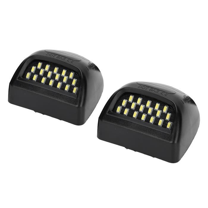 Dilwe feu d'immatriculation à LED 2 pièces lumière de licence 18 LED ...