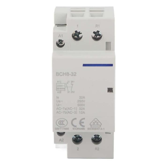 EJ.life Contacteur AC 2P 32A Contacteur CA 1NO1NC 50 / 60HZ de Rail DIN ...