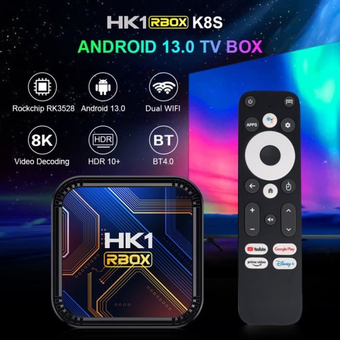 Android TV box smart media player avec télécommande vocale | HK1 ...