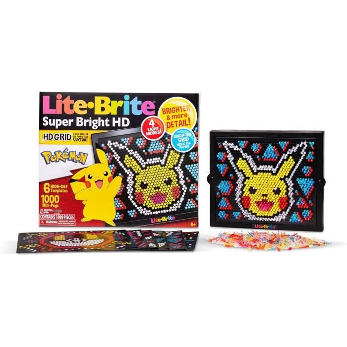 Lite-Brite Super Bright HD - Pokémon - Écran rétroéclairé - 900 mini ...