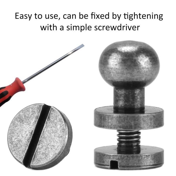 Pwshymi -Rivets de moine Moine Rivets laiton tête ronde vis clous ...