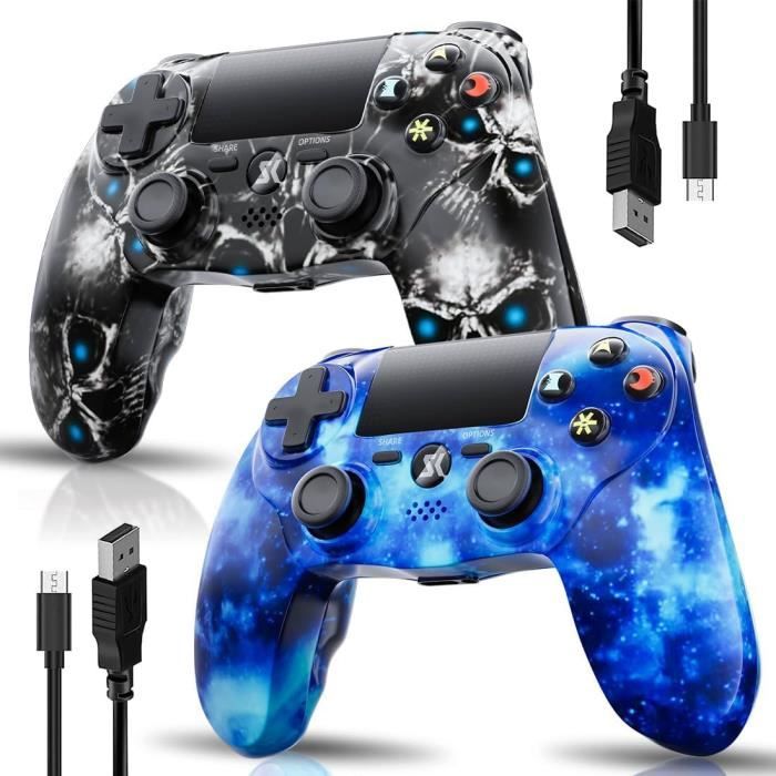 Muzeli Paquet De 2 Manette Sans Fil Pour Ps4, Multiplateforme Manette ...