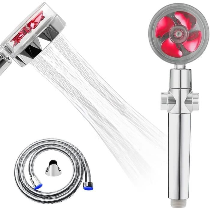 Pommeau de douche haute pression avec tuyau de douche et support douche pommeau de douche haute ...