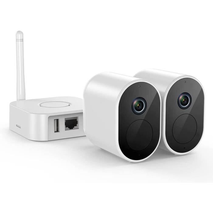 ZJX outdoor Caméra de Surveillance WiFi Extérieure sans Fil Batterie ...