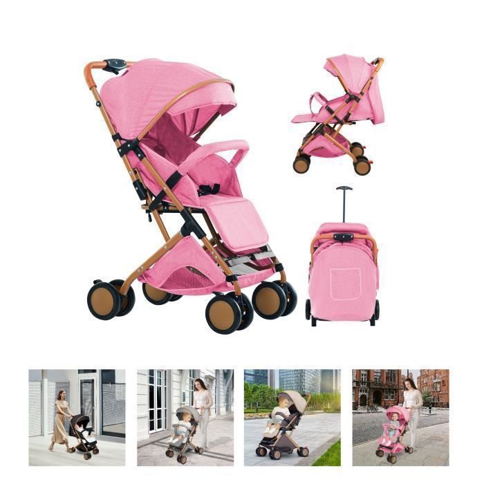 ROSE Poussette légère pliable pour bébé, Willonin® Poussette Compacte ...
