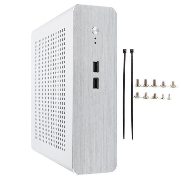 Zerone HTPC ITX G60S Châssis HTPC Boîtier Mini‑ITX d'Alimentation DC ...
