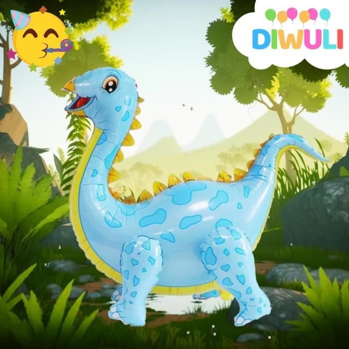 Dino Ballon Xxl Bleu, Joli Dinosaure À Long Cou, Ballon D'Anniversaire ...