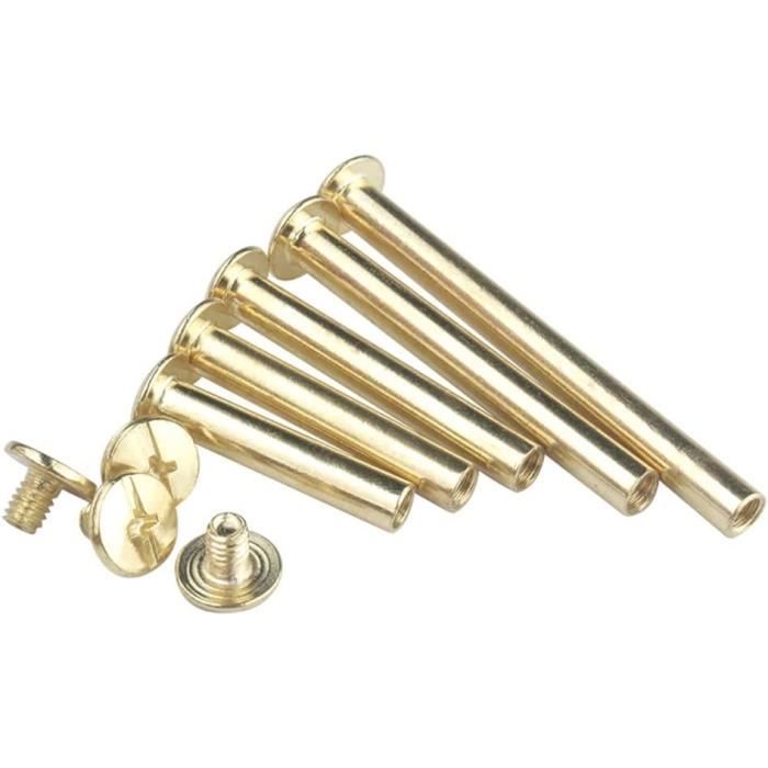 Chicago Reliure Vis, Vis à Tête Croix Ronde Laiton Plaqué Chicago Vis ...