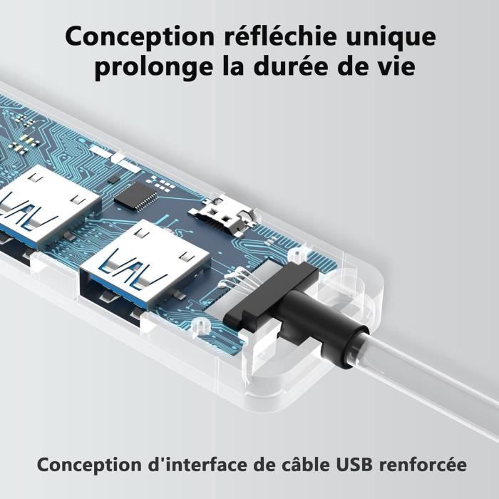 Hub Usb 4 Ports Multi Usb Multiple Pour Pc Multiport Usb Pour Pc (Avec ...