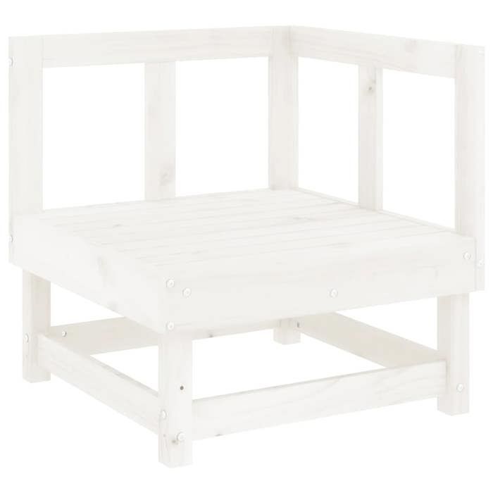 Set meubles d’extérieur - BONNIE - Salon de jardin 3 Pièces blanc bois ...