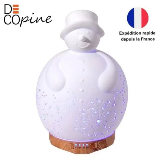 Decopine Diffuseur d’Huiles Essentielles - Design Bonhomme de Neige en ...