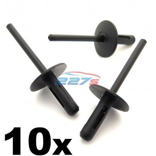 10x BMW Plastique Pop Borgne Rivets 6mm,Roue Arches,Bas De Caisse ...