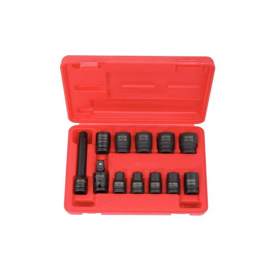 KS Tools Jeu de douilles à chocs hexagonales, 12 pcs, 1/2" 515.0112 - Cdiscount Bricolage