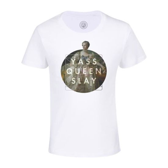T-shirt Enfant Blanc Yass Queen Slay Collage Vintage Illustration Art ...