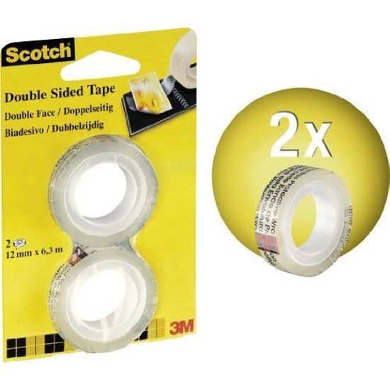 Scotch Lot de 2 rouleaux de ruban adhésif doubl… - Cdiscount Beaux-Arts ... Scotch Lot de 2 rouleaux de ruban adhésif doubl… - Cdiscount Beaux-Arts ...