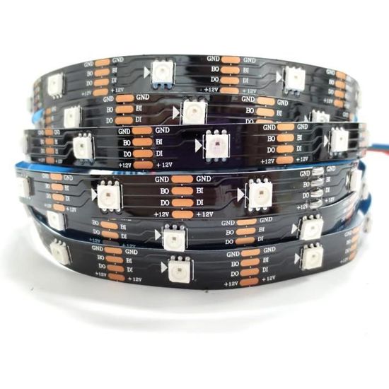 12V Ws2815 Bande Lumineuse Led, 5M Rgb Double Signal Led Pixel Strip ...