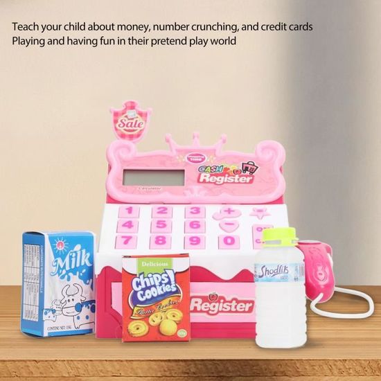 UNE Jouet de caisse enregistreuse pour enfants Mini Caisse enregistreuse analogique jouet ...