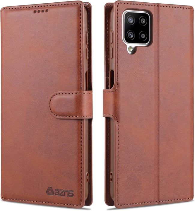 Étui de protection en cuir pour Samsung Galaxy M62 - Coque portefeuille ...