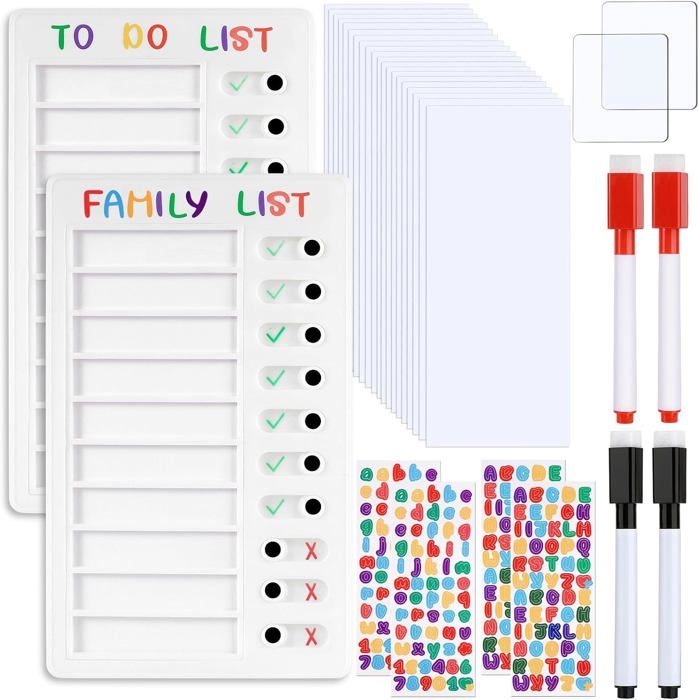 2 Pièces Checklist Boards,Diy Chore Chart Tableau Memoboard ...