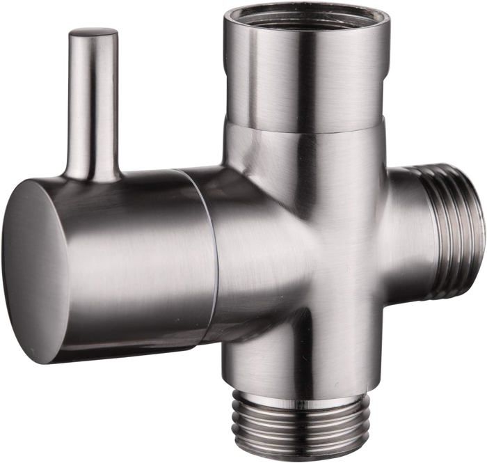 Robinet 3 voies en laiton massif G1/2" Douchette à main Composants de douche Raccords universels ...