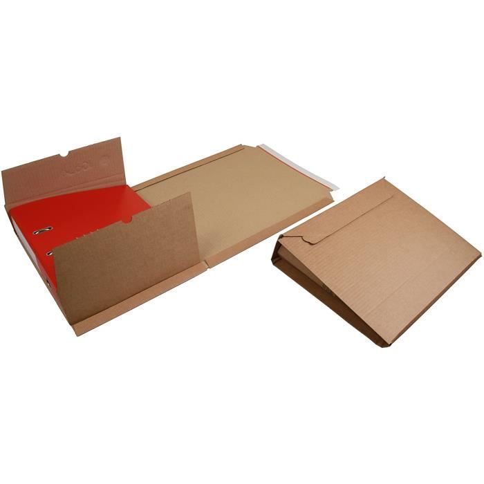 Lot de 25 emballages d'expédition en carton ondulé avec fermeture ...