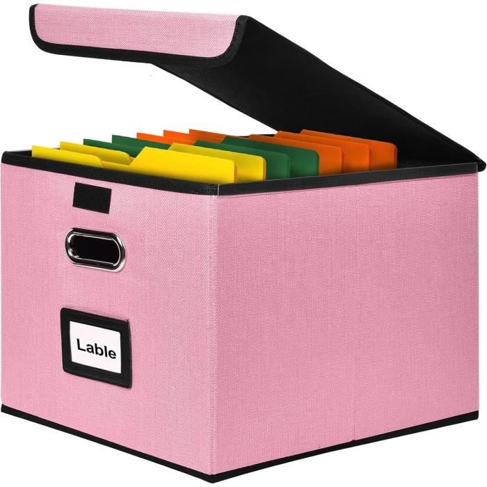 Boîte De Rangement Avec Couvercle, Boîte À Dossiers Suspendus En ...