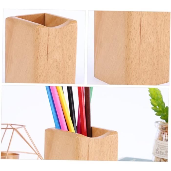 Boîte Crayons En Bois Porte-Stylo Pour Bureau Porte-Stylo De Bureau ...